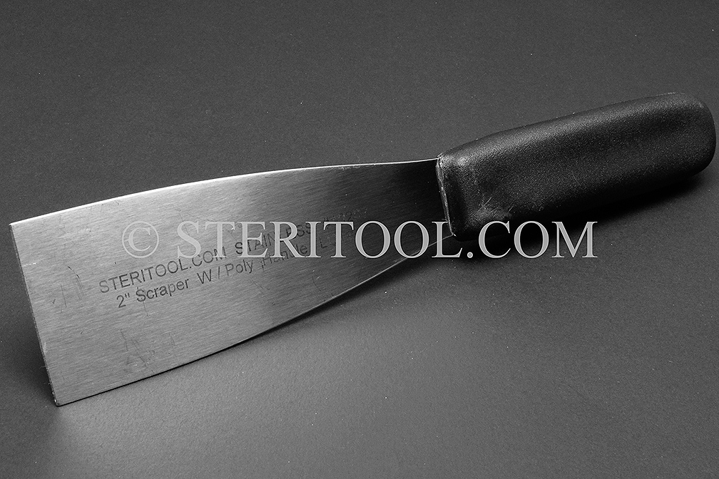 STERITOOL INC - #10207 - 2"(50mm) Stainless Steel Scraper. Poly Handle ...
