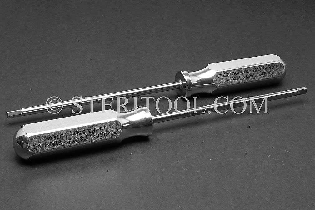 STERITOOL INC - #19013 - 5.5mm Hex x 6"(150mm) Stainless Steel Ortho ...