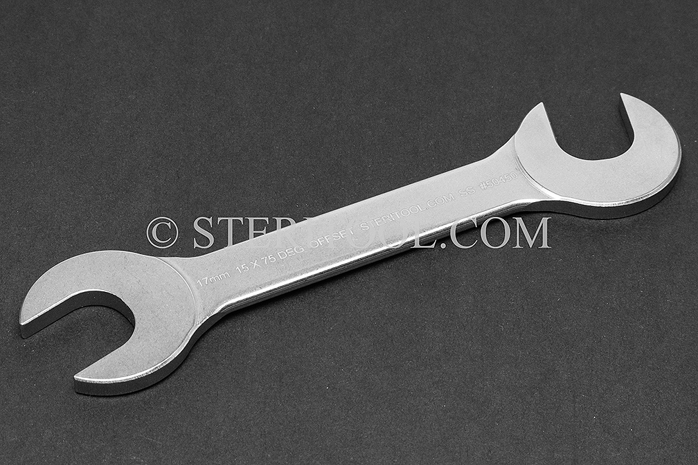 STERITOOL INC - #50450- 17MM Open End Stainless Steel 15 x 75 degree ...