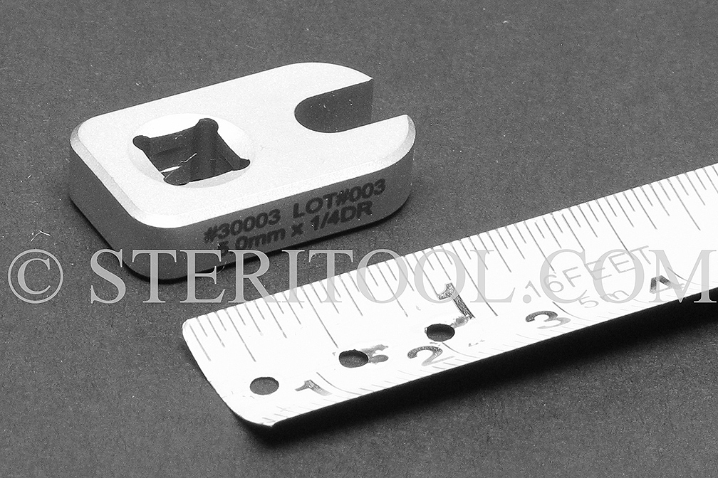 STERITOOL INC - #30003 - 5mm x 1/4 DR Stainless Steel Crows Foot Wrench ...
